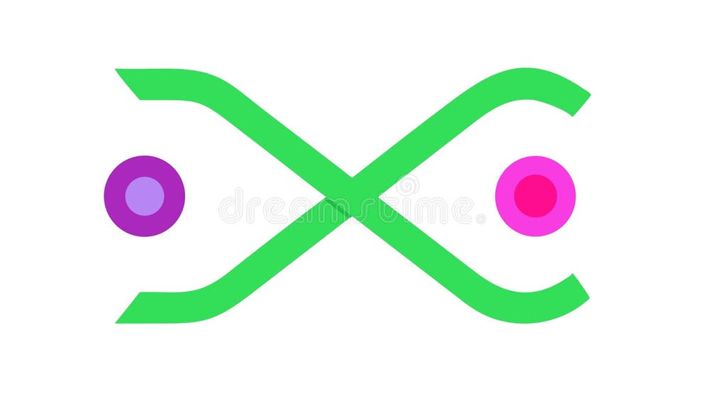 Abstract Geometric Oval Link Intersecting Vector Shape, Vector Design ...