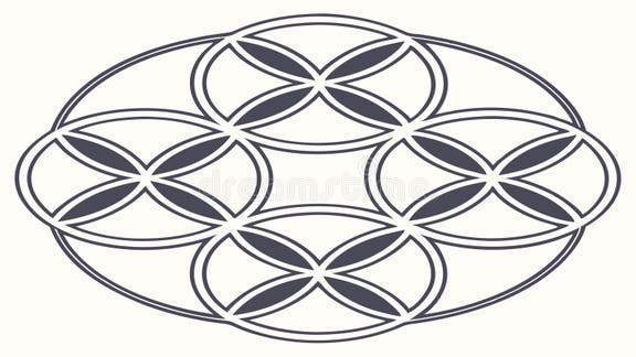 Abstract Geometric Oval Pattern. Modern Decorative Element, Vector ...