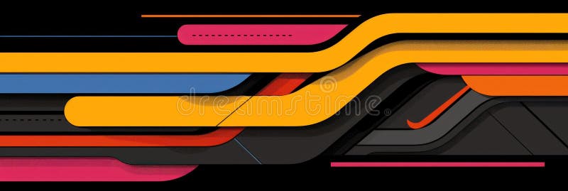 Abstract Geometric Overlay Layers Create a Dynamic and Colorful ...