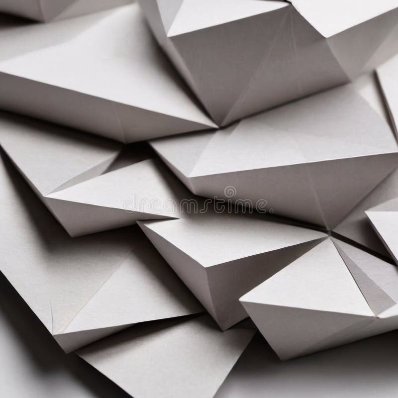 Abstract Geometric Paper Design with Angular Shapes Stock Photo - Image ...