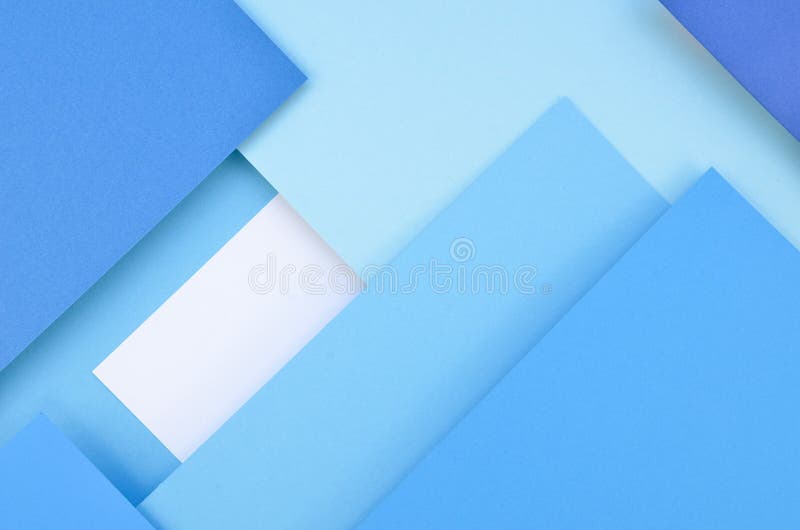 Abstract Geometric Paper Texture Background. Parallel Ombre Blue Layers ...