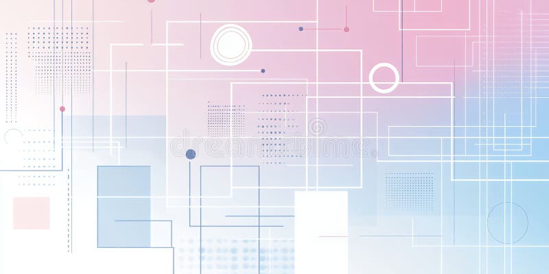 Abstract Geometric Pastel Background Modern Lines Shapes and Dots ...