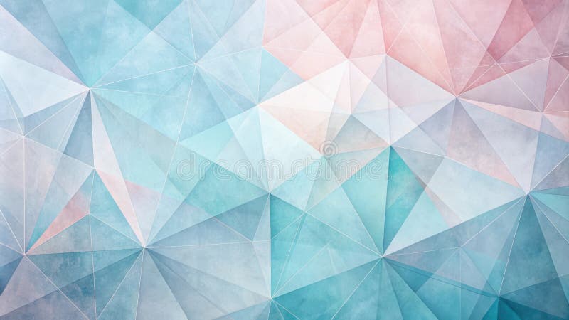 Abstract Geometric Pastel Teal and Pink Polygon Background. Generative ...