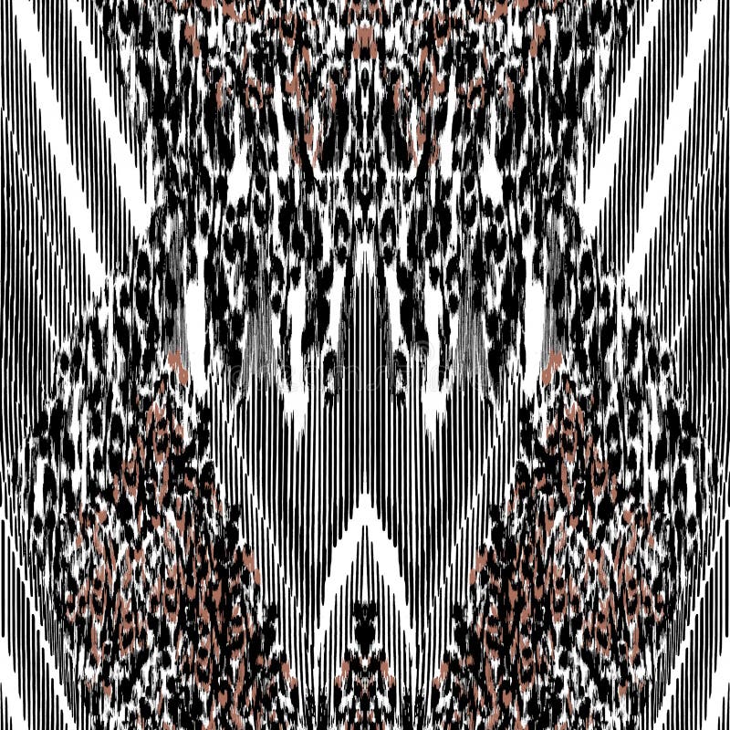 Abstract Geometric Pattern with Animal Skin Print. Stock Image - Image ...