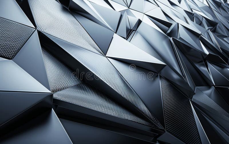 Abstract Geometric Pattern Background with Metallic Triangles Stock ...
