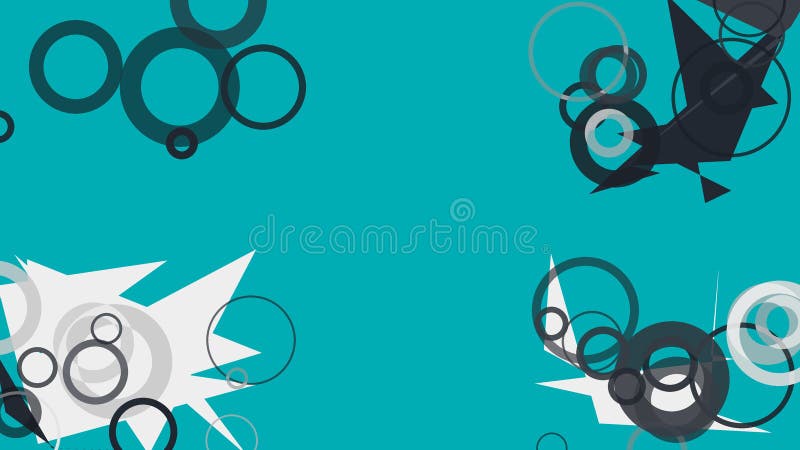 Abstract Blue Pattern Background with Random Object Stock Illustration ...