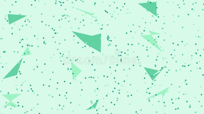 Abstract Green Geometric Pattern Background with Random Object Stock ...
