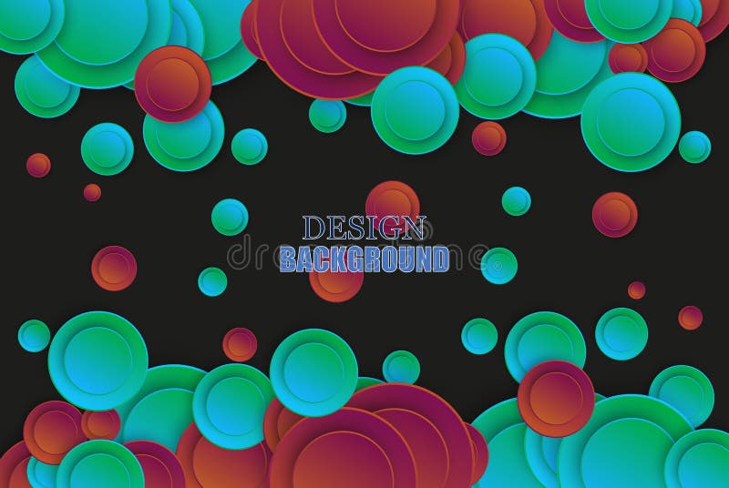 Abstract Creative Vector Poster Design with Blue and Red Decorative ...