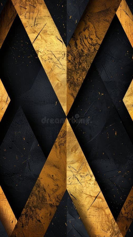 Abstract Geometric Pattern with Black and Gold Textures Stock Photo ...