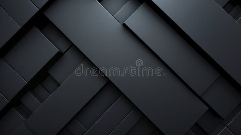 Abstract Geometric Pattern of Black Rectangular Shapes in a Diagonal ...