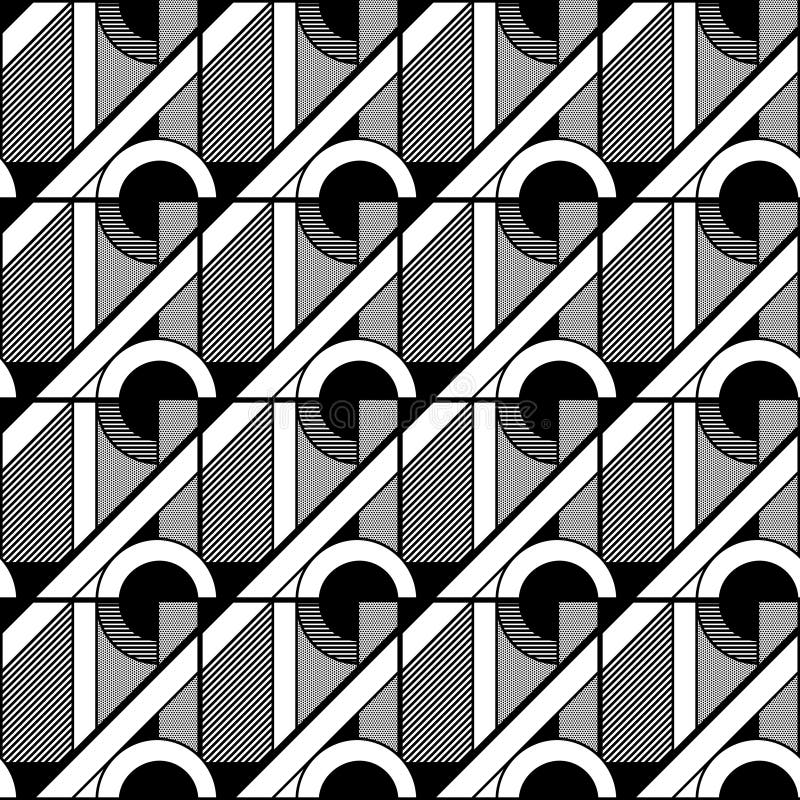 Abstract Geometric Pattern 2_1 Black and White Stock Vector ...