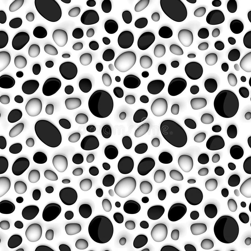 Abstract Geometric Pattern with Black and White Holes - Modern Digital ...