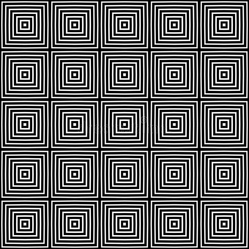 Abstract Geometric Pattern with Black and White Squares Stock ...