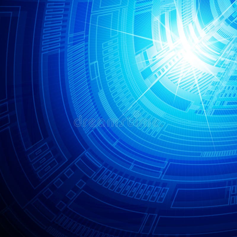 Abstract Tech Background. Futuristic Technology Interface. Vector ...