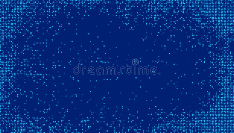 Abstract Geometric Pattern Blue Banner with Pixel Effect Stock Vector ...