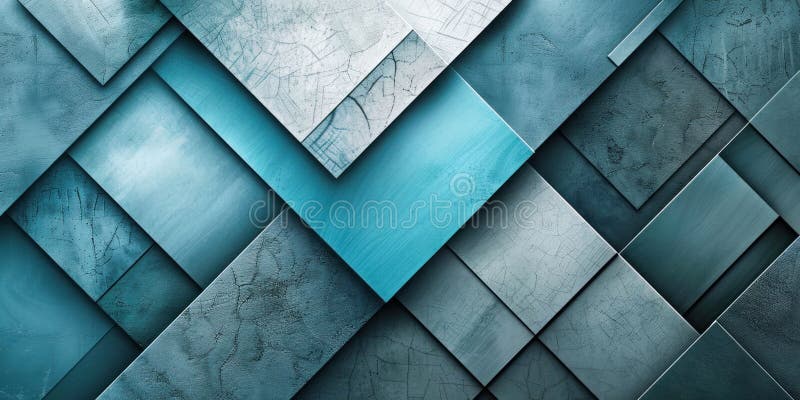 Abstract Geometric Pattern with Blue and Gray Panels. Generative Ai ...