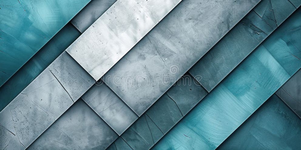Abstract Geometric Pattern with Blue and Gray Panels. Generative Ai ...