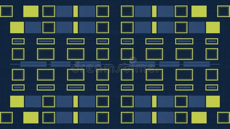 Abstract Geometric Pattern, Blue and Yellow Square Good Resolution ...