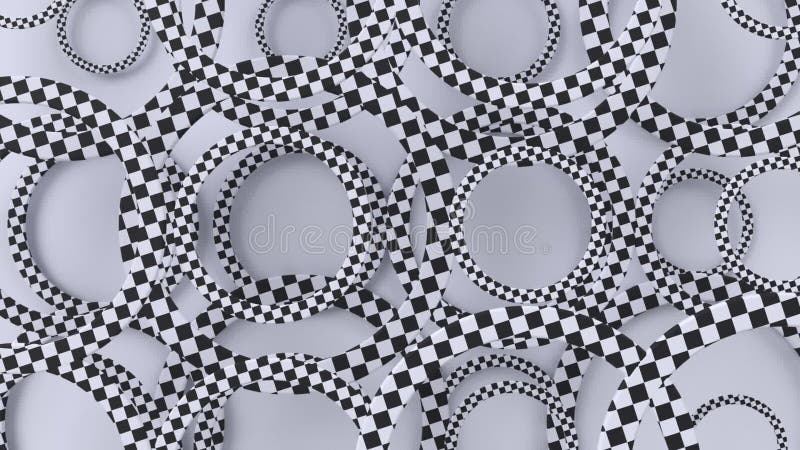 Abstract Geometric Pattern with Circles. Loopable Moving Background. 3d ...