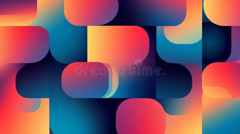 Abstract Geometric Pattern with Colorful Gradient Shapes Stock Image ...