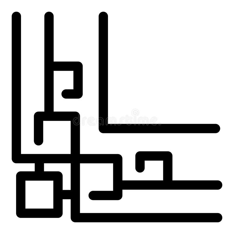 Abstract Geometric Pattern Creating a Unique Corner Design Stock Vector ...