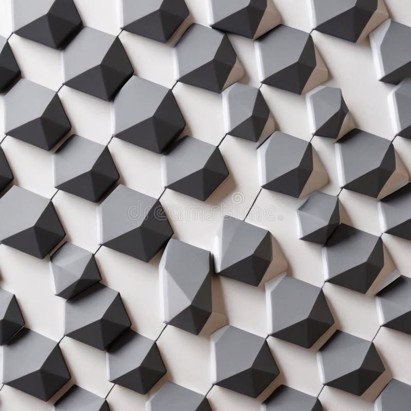 Abstract Geometric Pattern with 3D Pyramid Shapes Stock Photo - Image ...