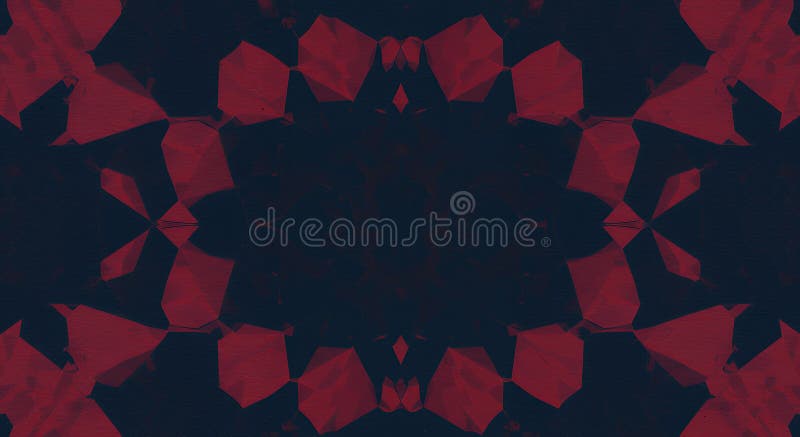 Abstract Geometric Pattern of Dark Shapes with Red Accents Stock ...