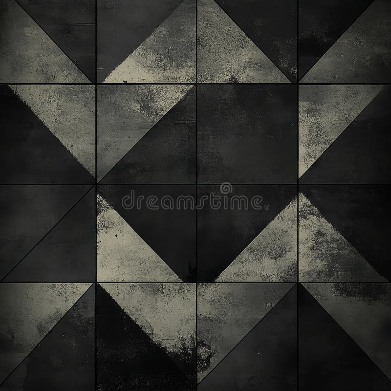 Abstract Geometric Pattern of Dark Textured Tiles Arranged in a Modern ...