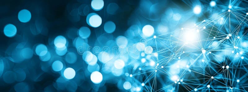 An Abstract Geometric Pattern and Data Connections are Displayed in ...
