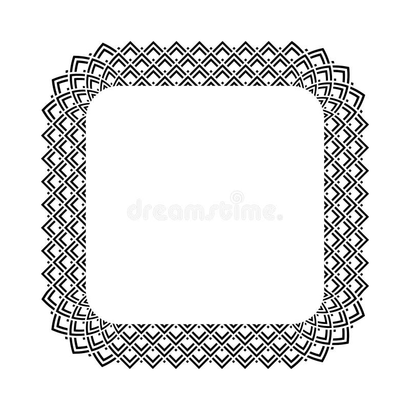 Geometric Pattern for Decorative Square Frame Stock Vector ...