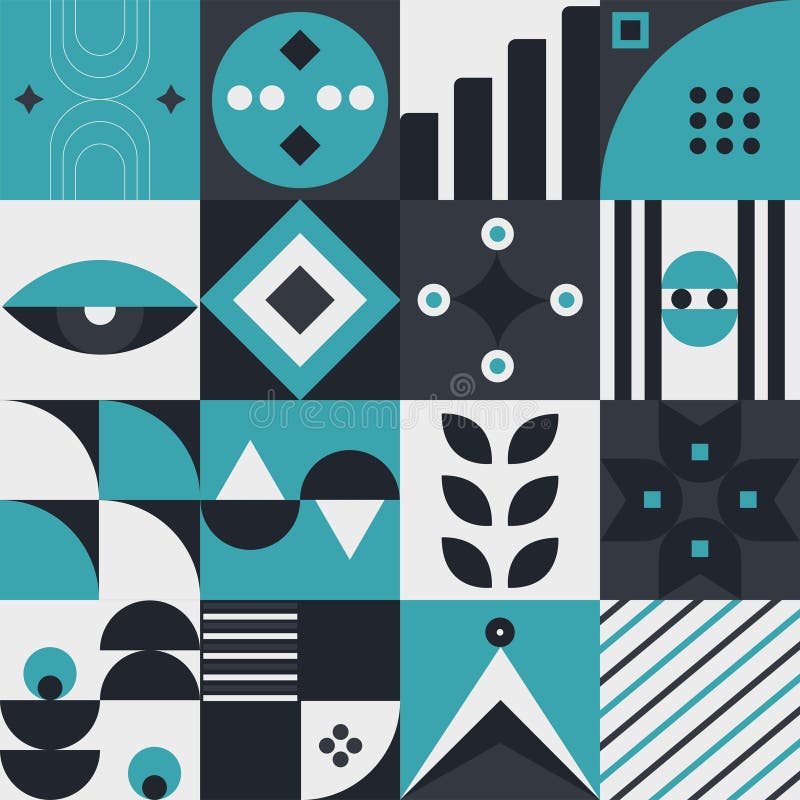 Abstract Geometric Pattern Design in Modern Style. Stock Vector ...