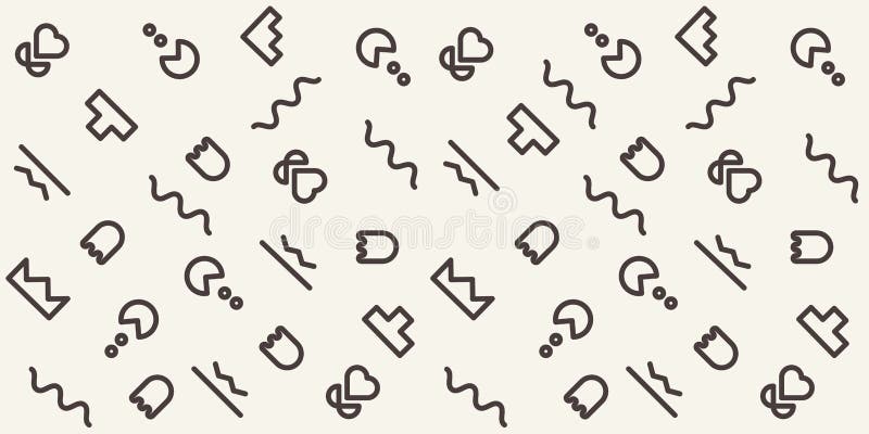 Abstract Geometric Pattern with Different Outline Shapes. Seamless ...