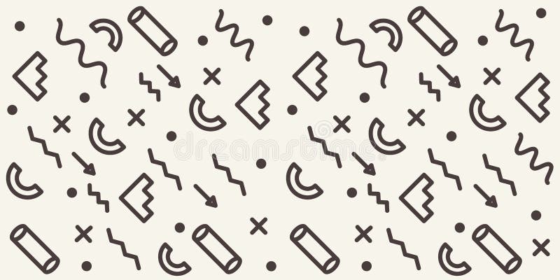 Abstract Geometric Pattern with Different Outline Shapes. Seamless ...