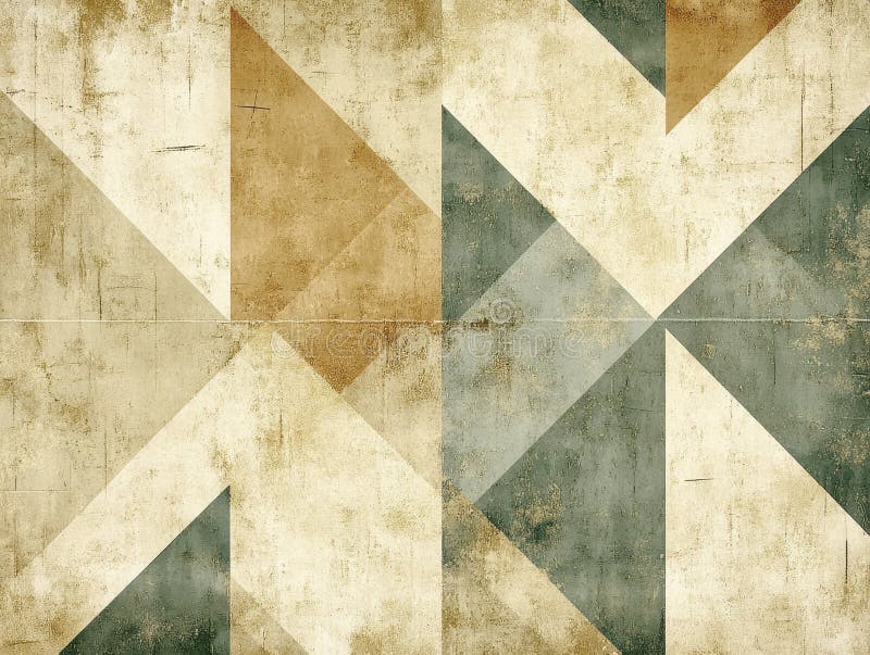 Abstract Geometric Pattern with Distressed Texture Stock Illustration ...