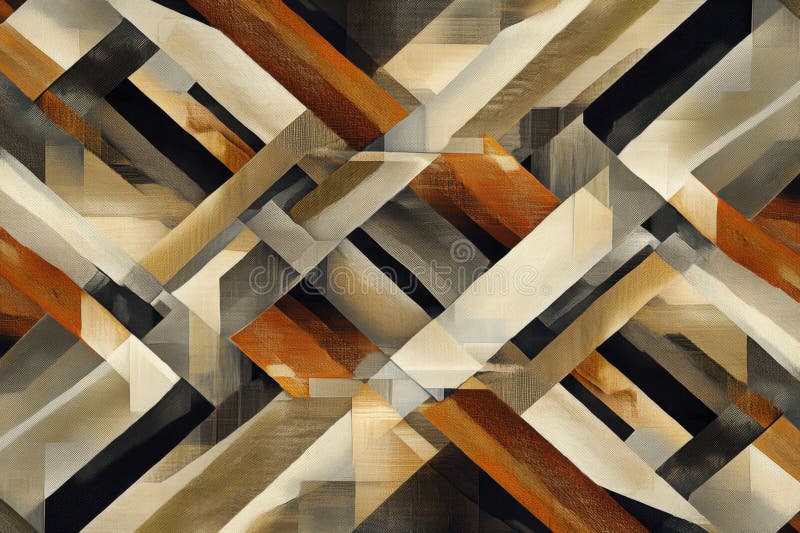 Abstract Geometric Pattern with Earth Tones in Modern Design Stock ...