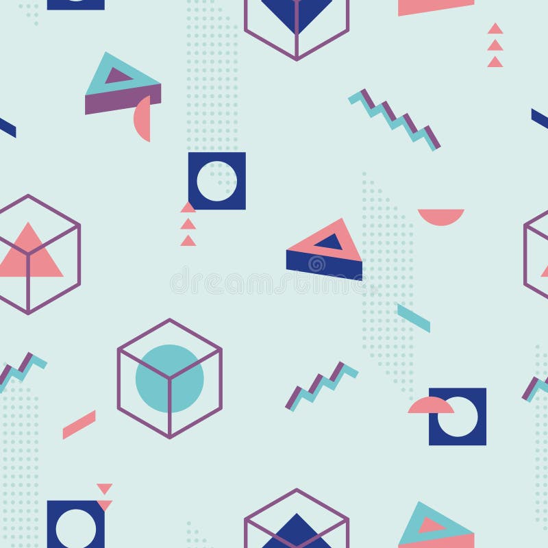 Geometric 80s Fashion Style Seamless Pattern Stock Vector ... Geometric 80s Fashion Style Seamless Pattern Stock Vector ...