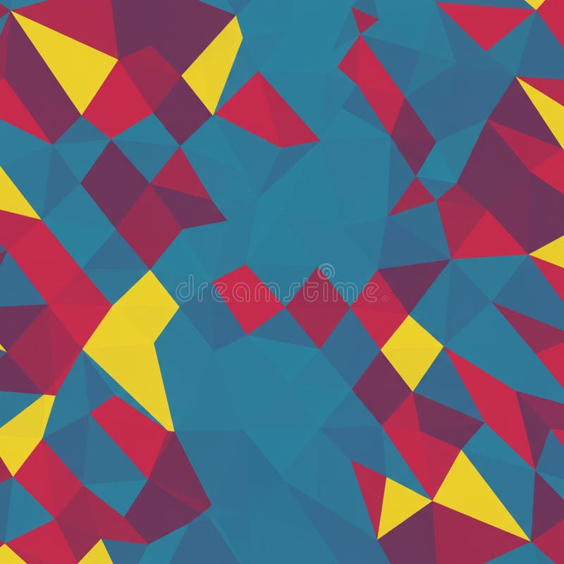 Abstract Geometric Pattern Featuring an Array of Colorful Polygons ...