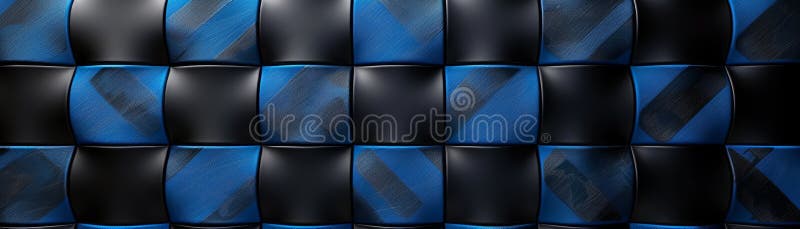 Abstract Geometric Pattern Featuring Black and Blue Squares Creating a ...
