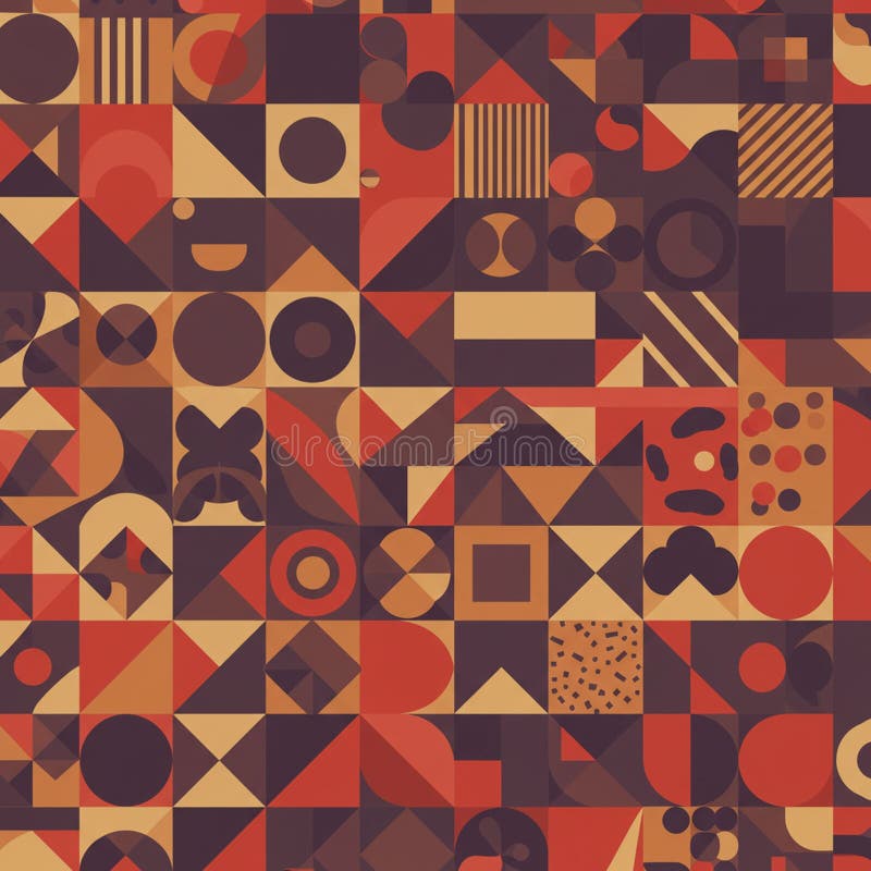 Abstract Geometric Pattern Featuring a Grid of Squares and Rectangles ...