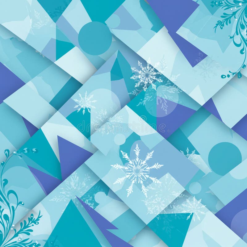 Abstract Geometric Pattern Featuring Overlapping Shapes in Shades of ...