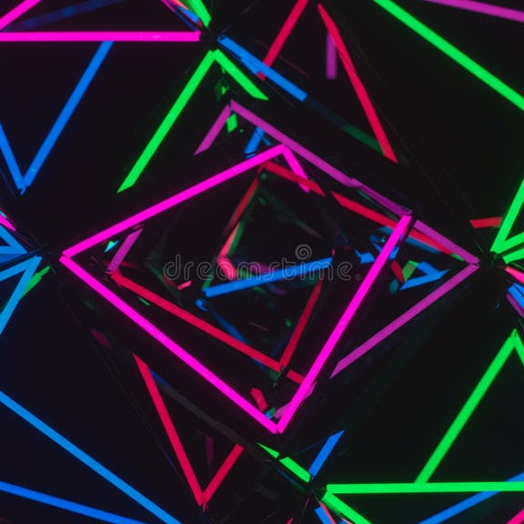 Abstract Geometric Pattern Featuring a Series of Concentric Triangular ...