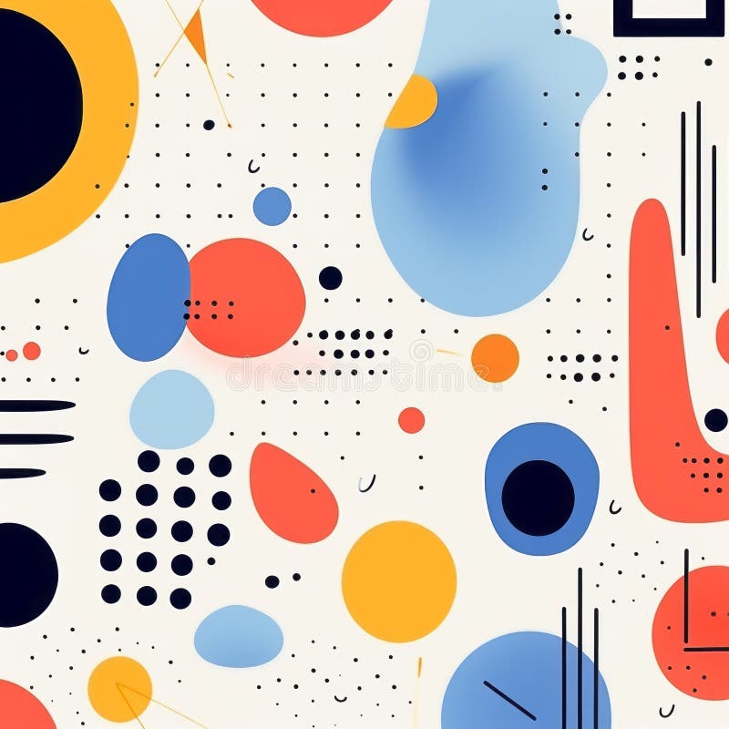 Abstract Geometric Pattern: Vibrant Shapes and Lines Stock Illustration ... Abstract Geometric Pattern: Vibrant Shapes and Lines Stock Illustration ...