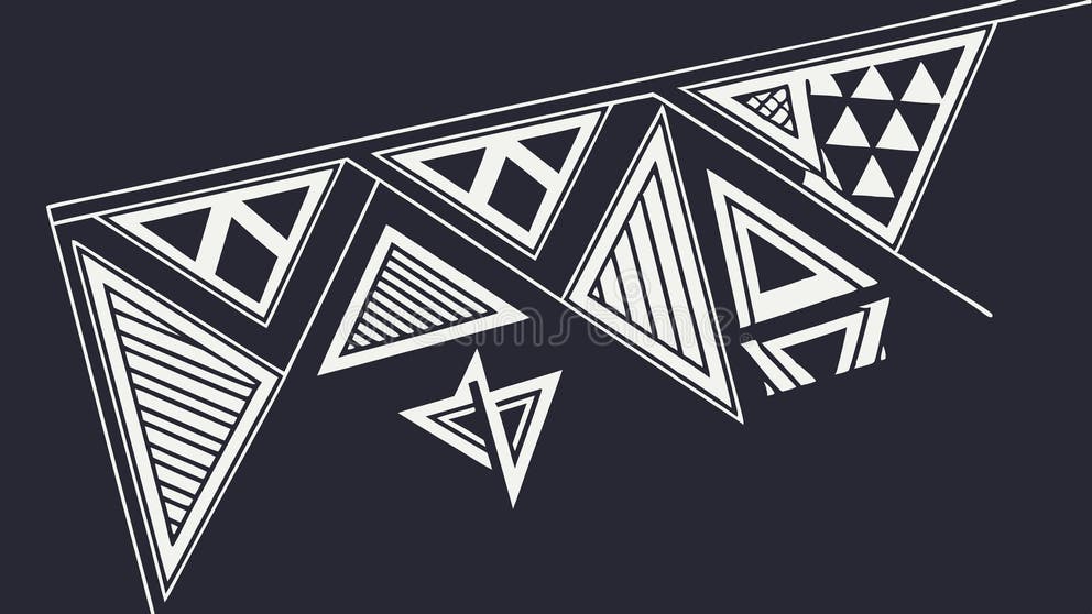 Abstract Geometric Pattern, Fragmented Sharp Shapes Assembly Vector ...