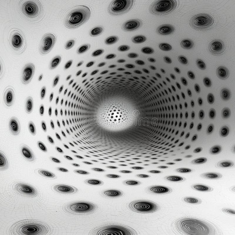 Abstract Geometric Pattern with Hypnotic Vortex Optical Illusion Effect ...