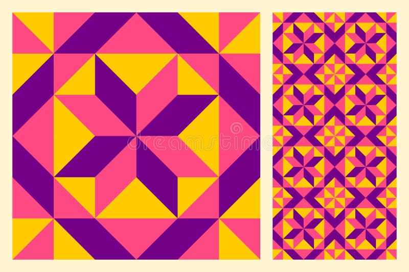 Abstract Geometric Pattern Inspired by Duvet Quilting Stock Vector ...