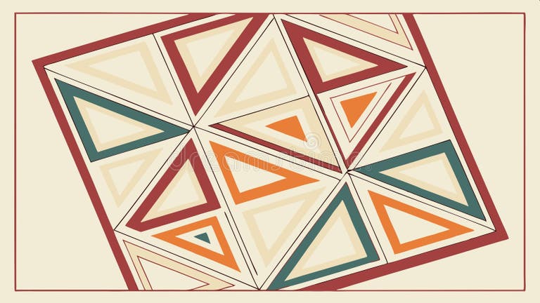 Abstract Geometric Pattern of Interconnected Triangles and Shapes ...
