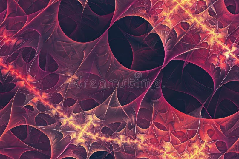 Abstract Geometric Pattern with Interconnected Yellow and Pink Cells ...