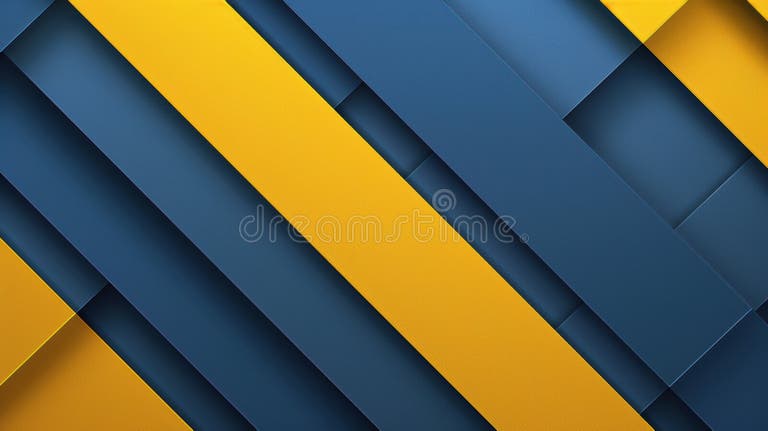 Abstract Geometric Pattern of Intersecting Blue and Yellow Stripes ...