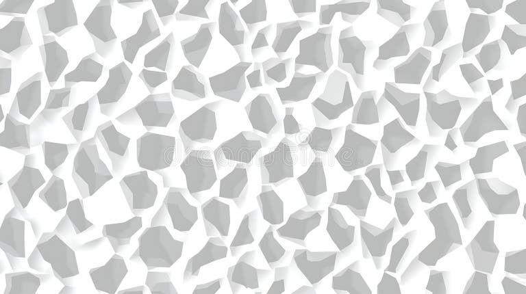 Abstract Geometric Pattern Light Gray Irregular Shapes White Background ...