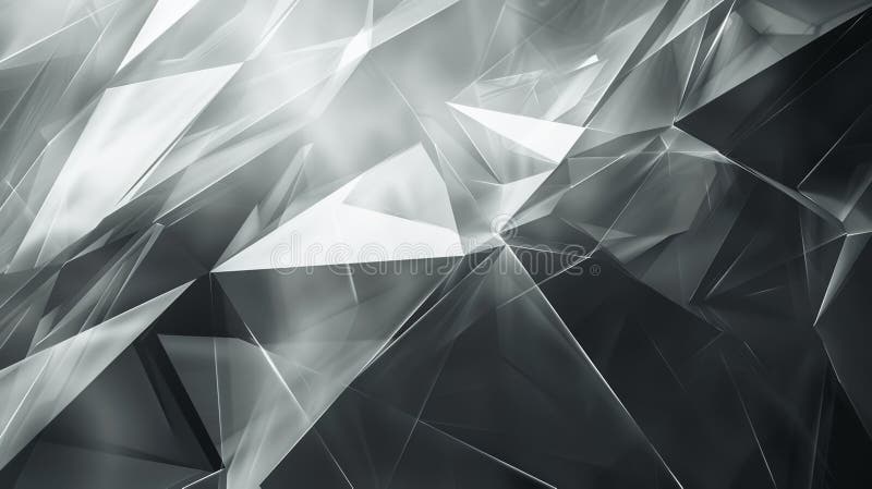 Abstract Geometric Pattern with Light and Shadow in Black and White ...